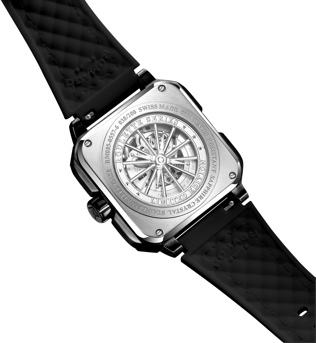 ROULETTE MASTER SKELETON AUTOMATIC Black PVD – Wise Buy Watches & Jewellery